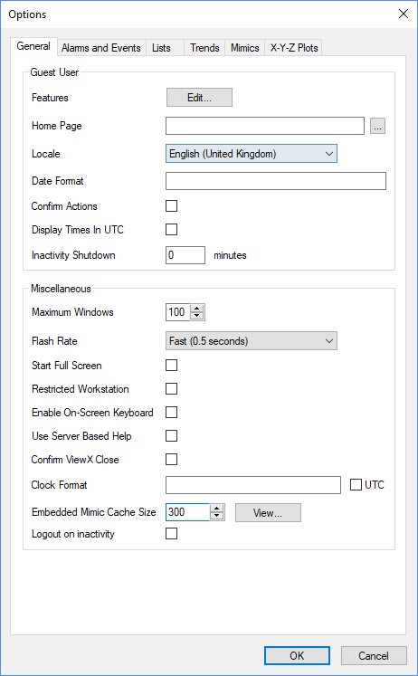 Client Administration Guide - ViewX Options